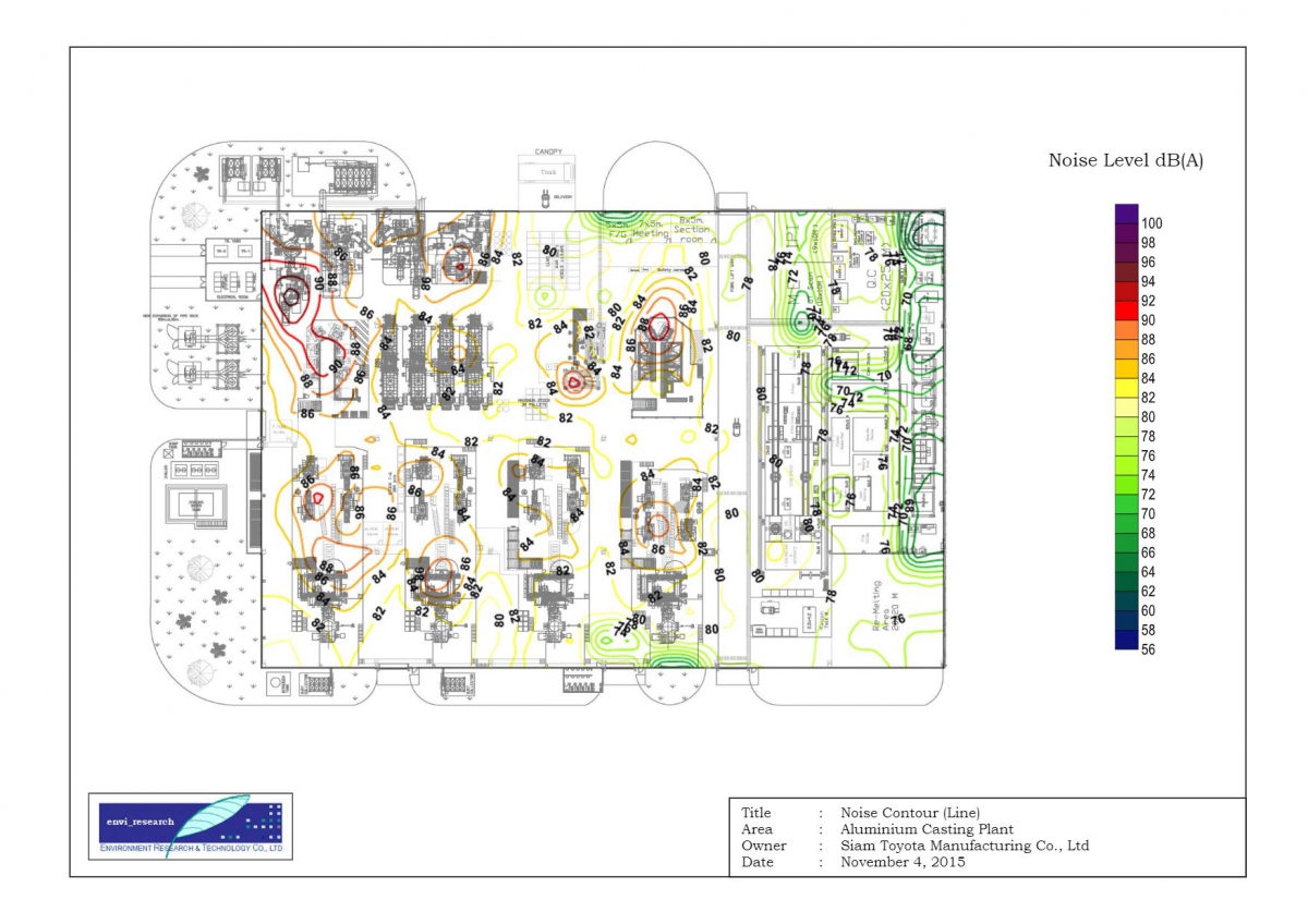 Noise Contour Map แผนผังแสดงระดับเสียง | บริษัท เอ็นไวรอนเมนท์ รีเสริช ...